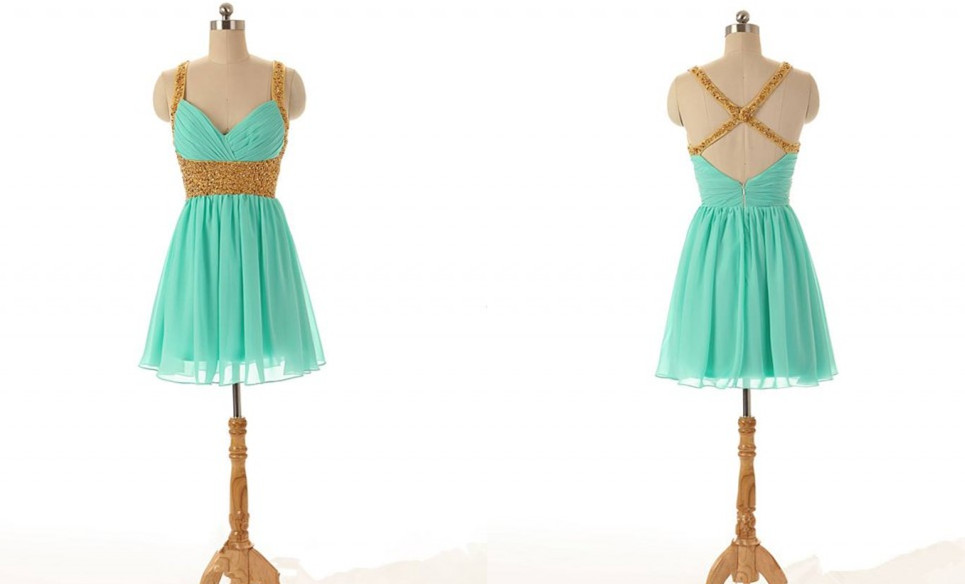 Cute Simple Short Prom Dresses, Beading A-line Prom Dresses, Homecoming ...