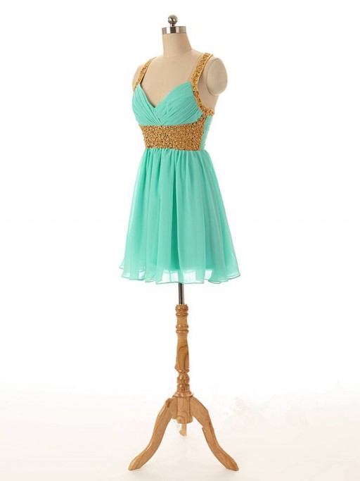 Cute Simple Short Prom Dresses, Beading A-line Prom Dresses, Homecoming ...